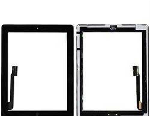 Тачскрин iPad 3 / 4 Черный / белый с кнопкой Home