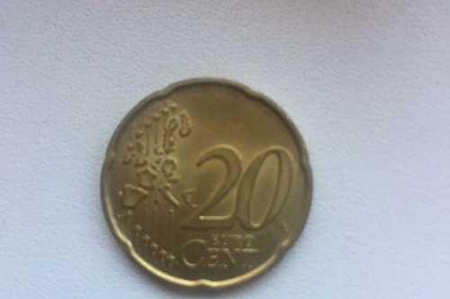 Монета 20 евро цент