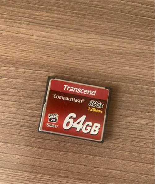 Карта памяти CompactFlash Transcend Premium 64 гб