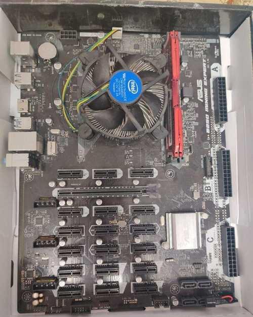 Asus b250 mining expert + проц + оперативка