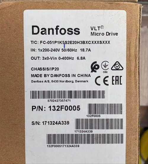 Частотный преобразователь Danfoss VLT Micro-drive