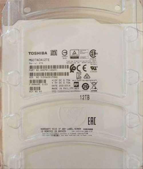 HDD 12Tb Toshiba MG07ACA12TE SATA 3