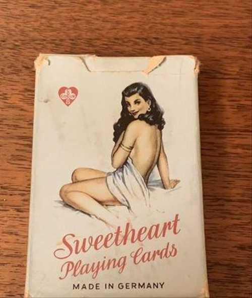Карты игральные винтажные Пин-Ап sweetheart гдр