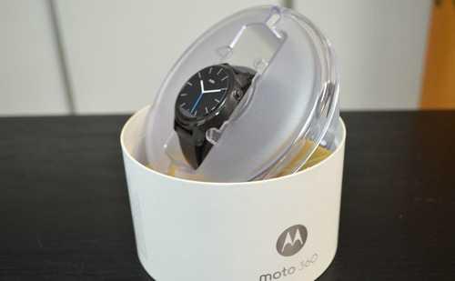 Motorola Moto 360 v2 42mm Black Leather