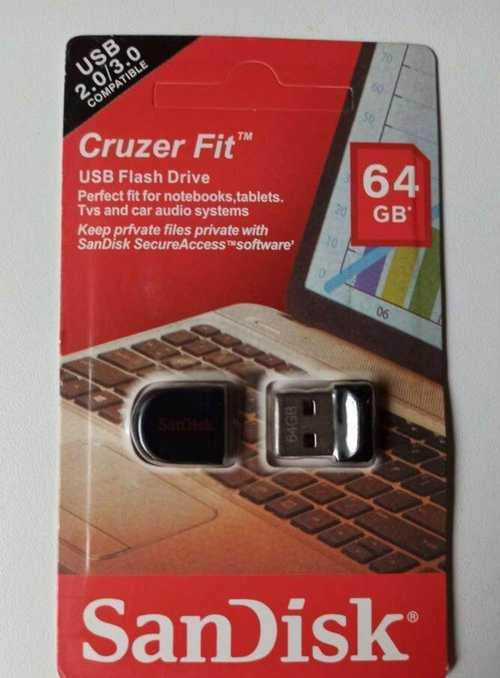 USB флешка SanDisk Cruzer Fit 64 Гб