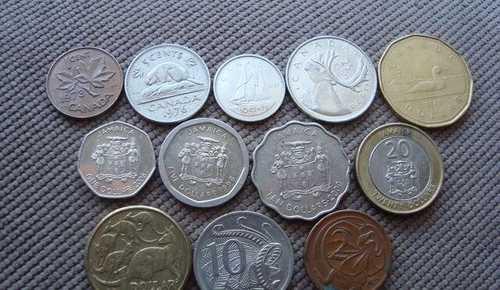 Монеты Канада, Австралия, Ямайка