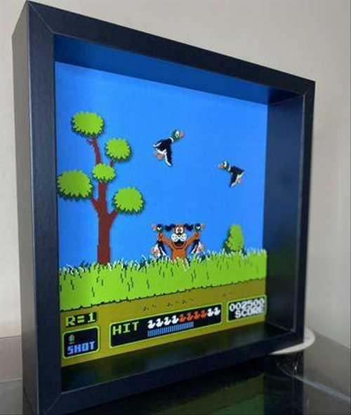 Пиксельная диорама Duck Hunt