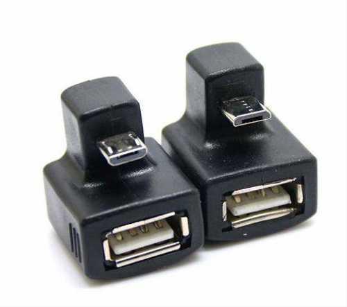 Переходник поворотный угловой USB - microUSB