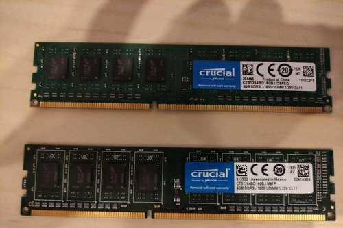 Оперативная память DDR3L 4 gb