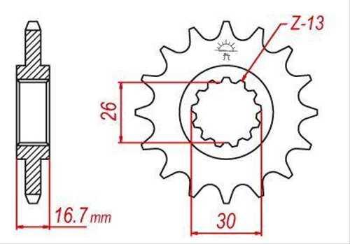 Звезда передняя Honda CBR1000RR