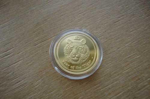 Австралия 15 долларов 2010 Год тигра Золото 3,111г