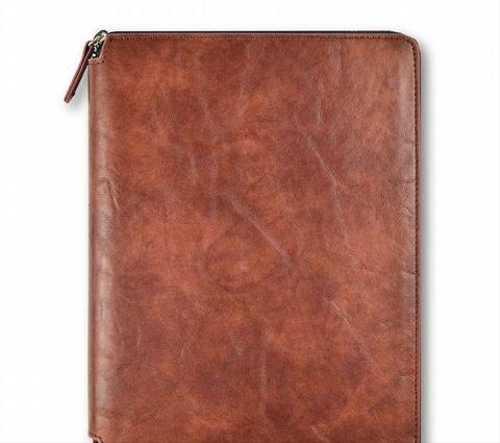 Ежедневник-органайзер недатированный, А5+, 120 листов, искусственная кожа "Линкольн", коричневый