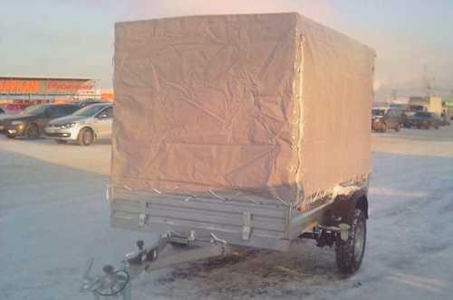J Прицеп мз 817702 с тентом и башмаками