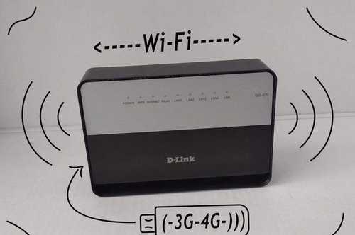 Роутер D-Link под 4G модем сеть Wi-Fi в дом/дачу