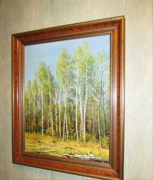 Картина Березы на просеке . х.м. 50х60 см