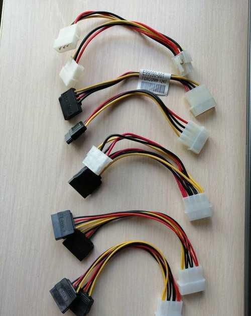 Кабели molex-SATA, molex-6pin