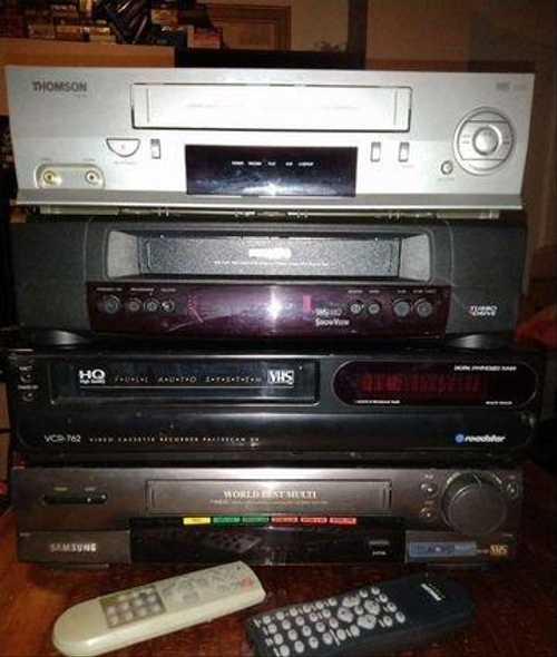 4 видика VHS на запчасти/ в ремонт