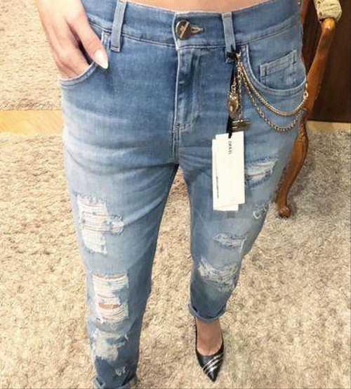 Джинсы бойфренды Elisabetta Franchi 26/27 оригинал