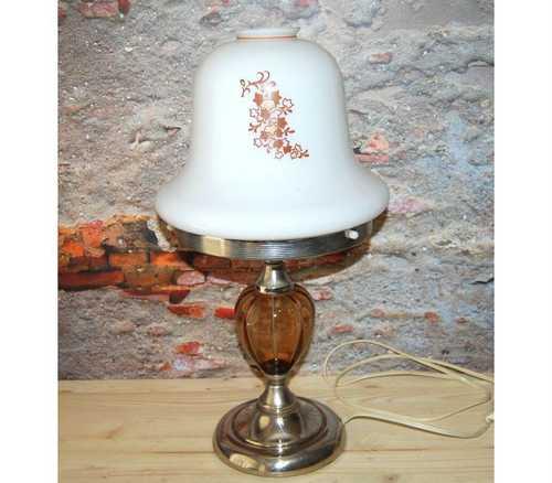 Советская винтажная настольная лампа ночник СССР