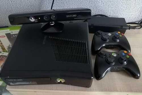Приставка Microsoft Xbox 360S + Kinect + 39 игр