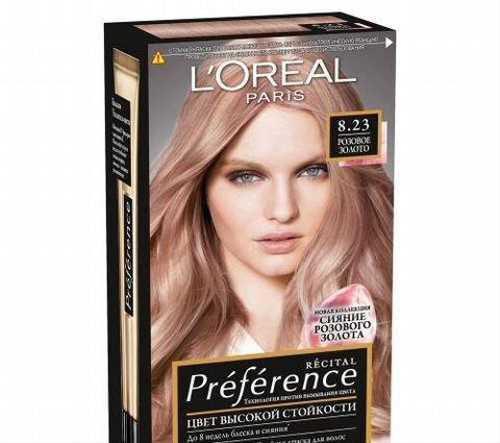 Краска для волос L'Oreal Paris Preference, тон 8.23, Розовое золото (A9523201/A9523200)