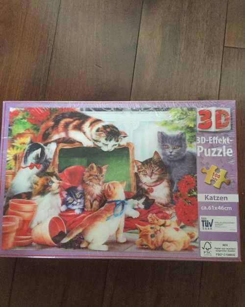 3D пазл с кошками