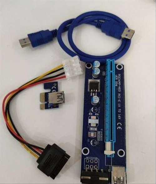 Райзер VER 006 PCI-E Molex/SATA