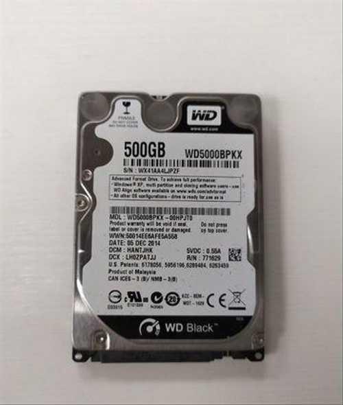 Жесткий диск для ноутбука 500GB WD5000bpkx Б/У