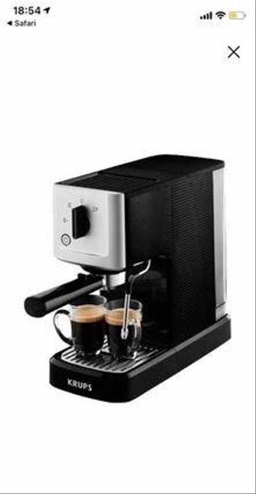Новая Рожковая кофеварка Krups XP344010 Black
