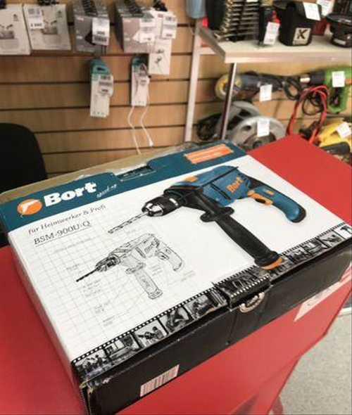 Ударная дрель Bort BSM-900U-Q, 900 Вт