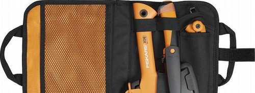 Топор Х5 + унив. нож + сад. пила в сумке Fiskars