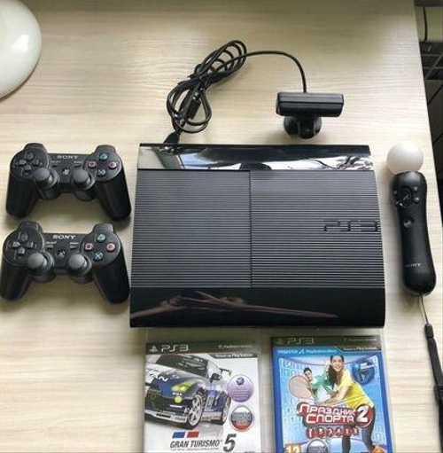PS3 Super Slim 500gb PS Move+Праздник Спорта2