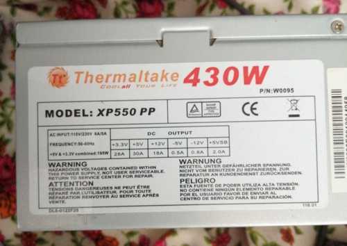Thermaltake xp550pp на 430w