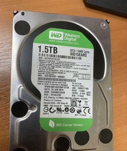 Western Digital WD15ears 1,5 Tb