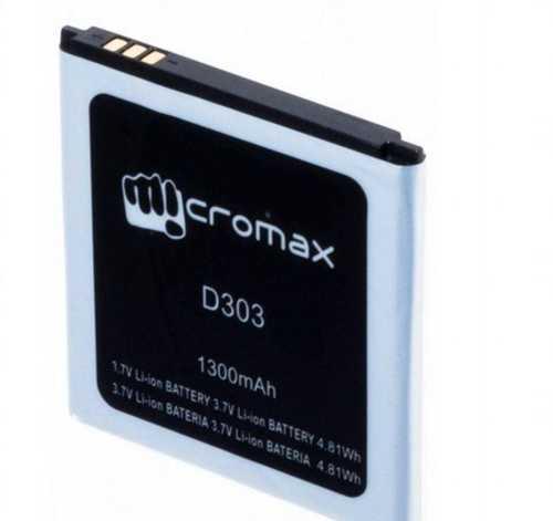 Аккумулятор на телефон micromax D303 Bolt (d303)