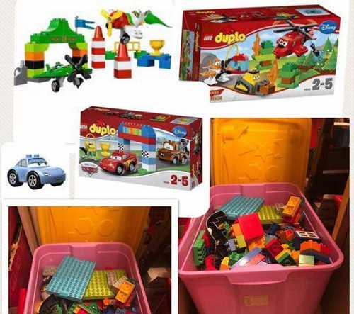 Lego duplo ящик много наборов самолёты Дасти тачки