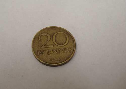 Монета 20 Pfennig 1969 год