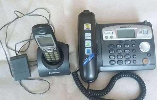 Телефон Panasonic стационарный с радиотелефоном и