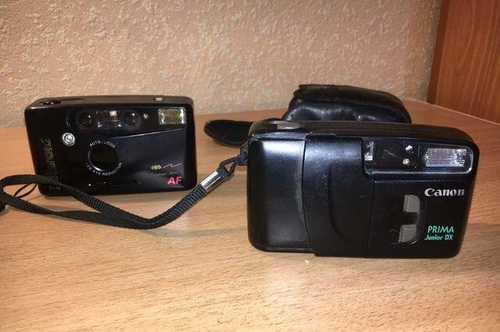 Фотоаппараты плёночные Canon и Polaroid