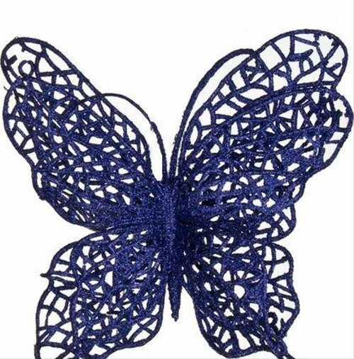 Lefard изделие декоративное бабочка на клипсе. длина14см. фиолетовый