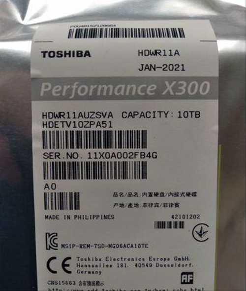Жесткий диск toshiba Performance X300 10Тб