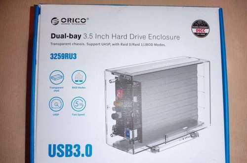 Orico 3259RU3 для 2 HDD 3.5" с поддержкой raid