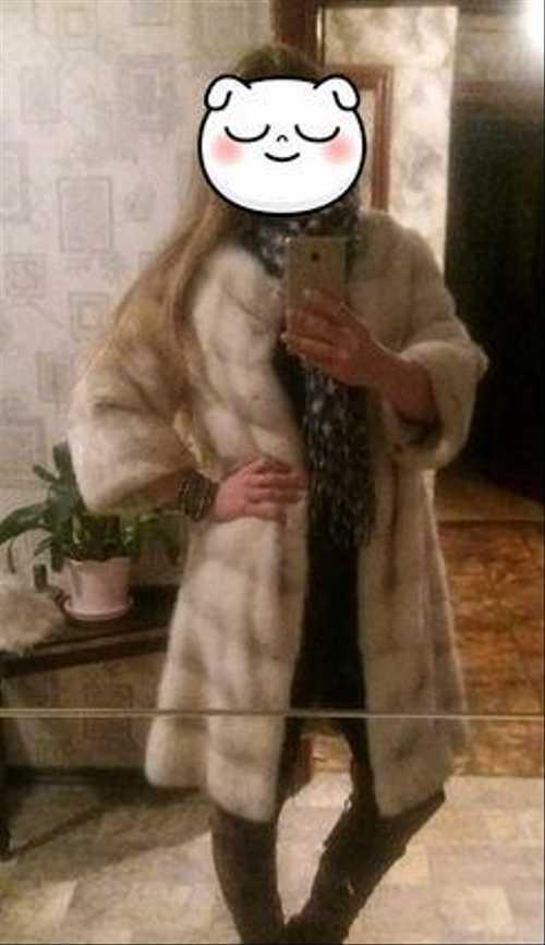 Шуба норковая белая