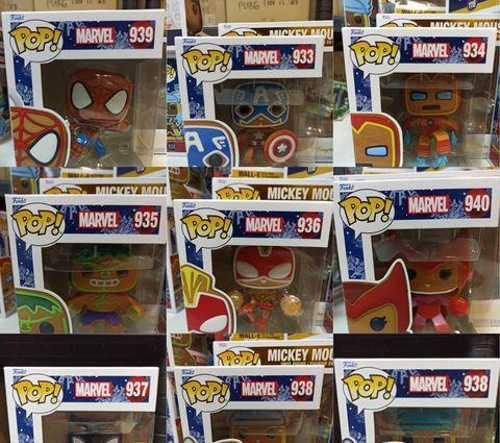 Фигурки Funko POP Bobble Marvel Holiday Gingerbre