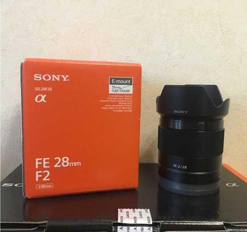 Объектив Sony E 28 f2.0 полный кадр + фильтр