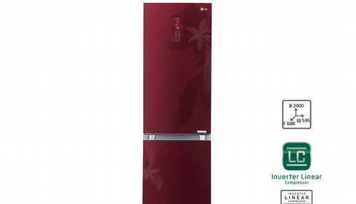 Холодильник LG GA-B489tgrf Красный