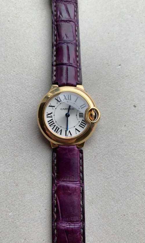 Часы золотые Cartier ballon bleu оригинал