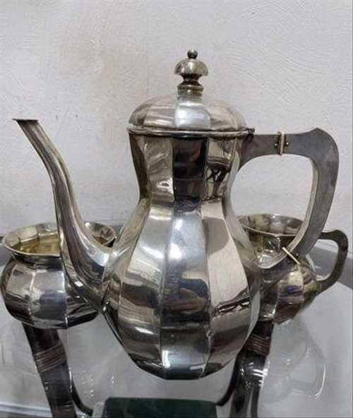 Кофейный серебряный набор из трех предметов
