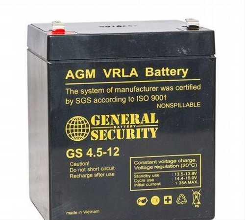 Аккумуляторная батарея General Security GS 4,5-12