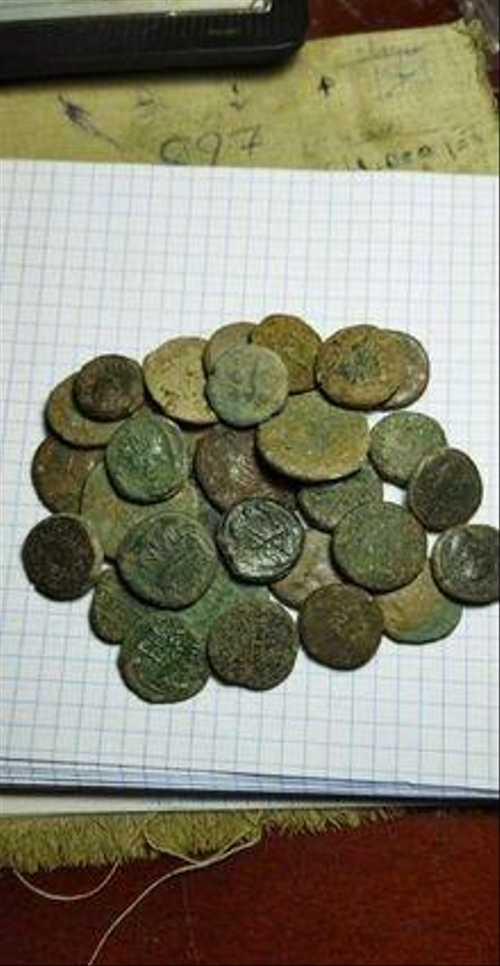 Монеты античные 30 шт